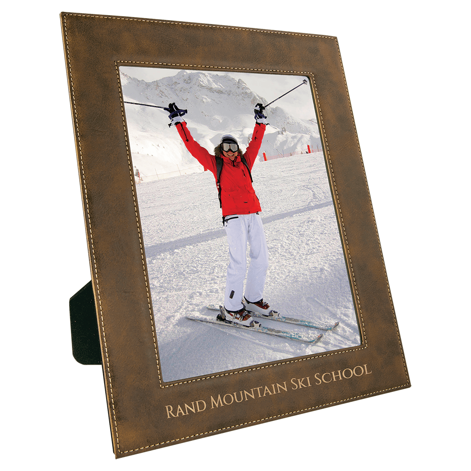 Laserable Leatherette Photo Frame 8" x 10" Rustic/Gold - The Glass Fox