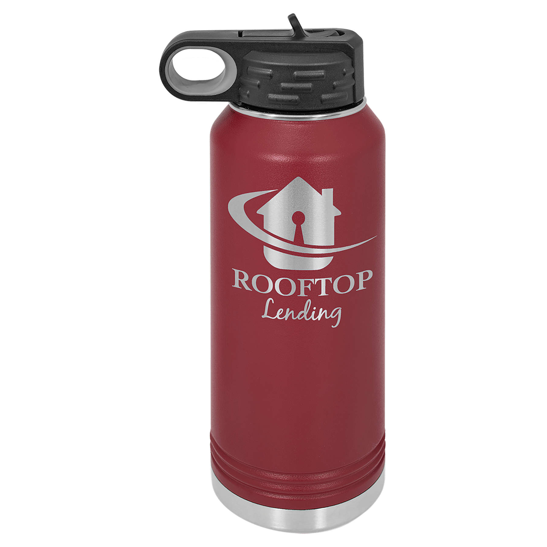 32 oz. Water Bottle - Maroon - The Glass Fox